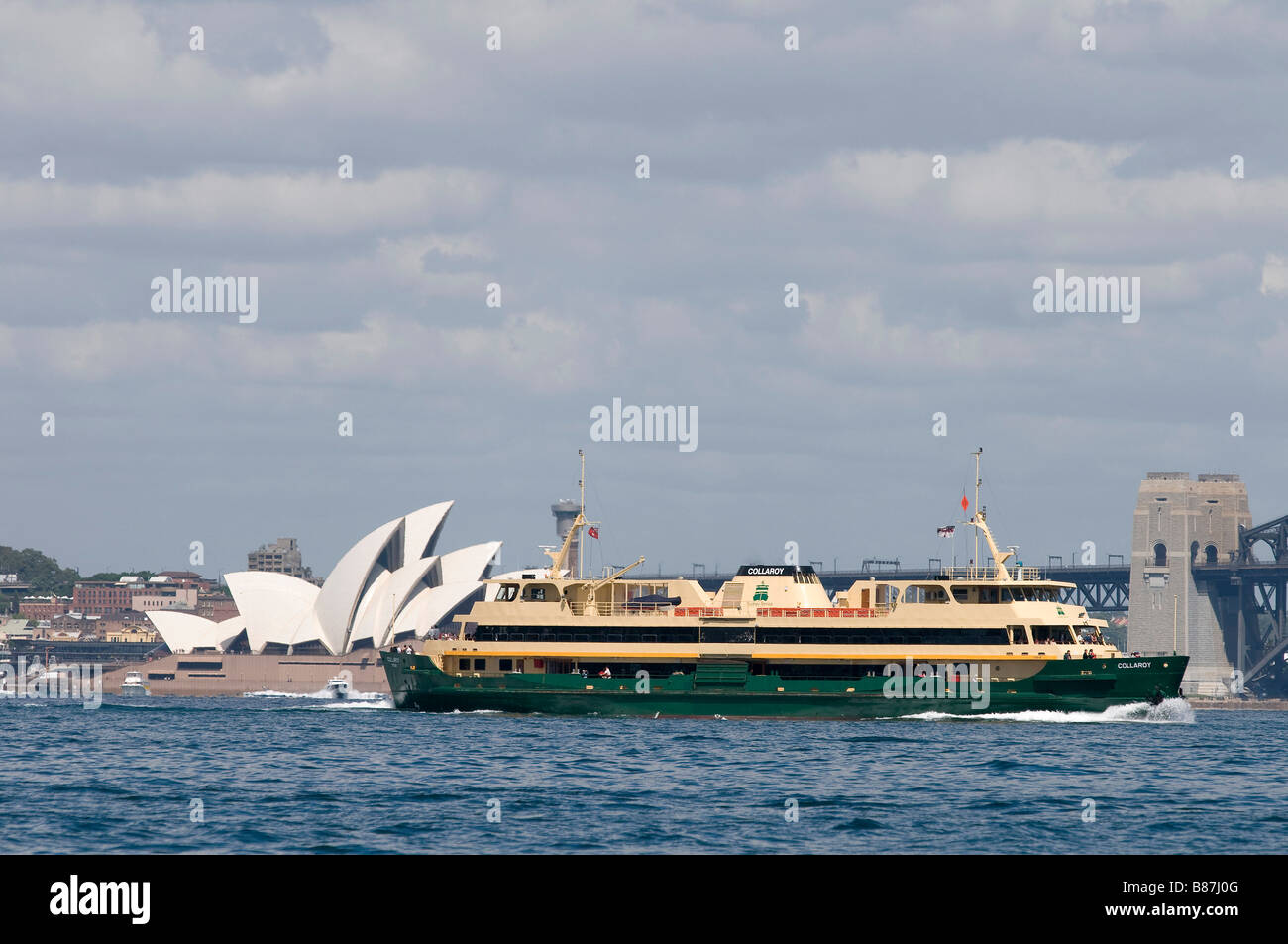 sydney opera house and harbour ferry and bridge city of Sydney viewed ...