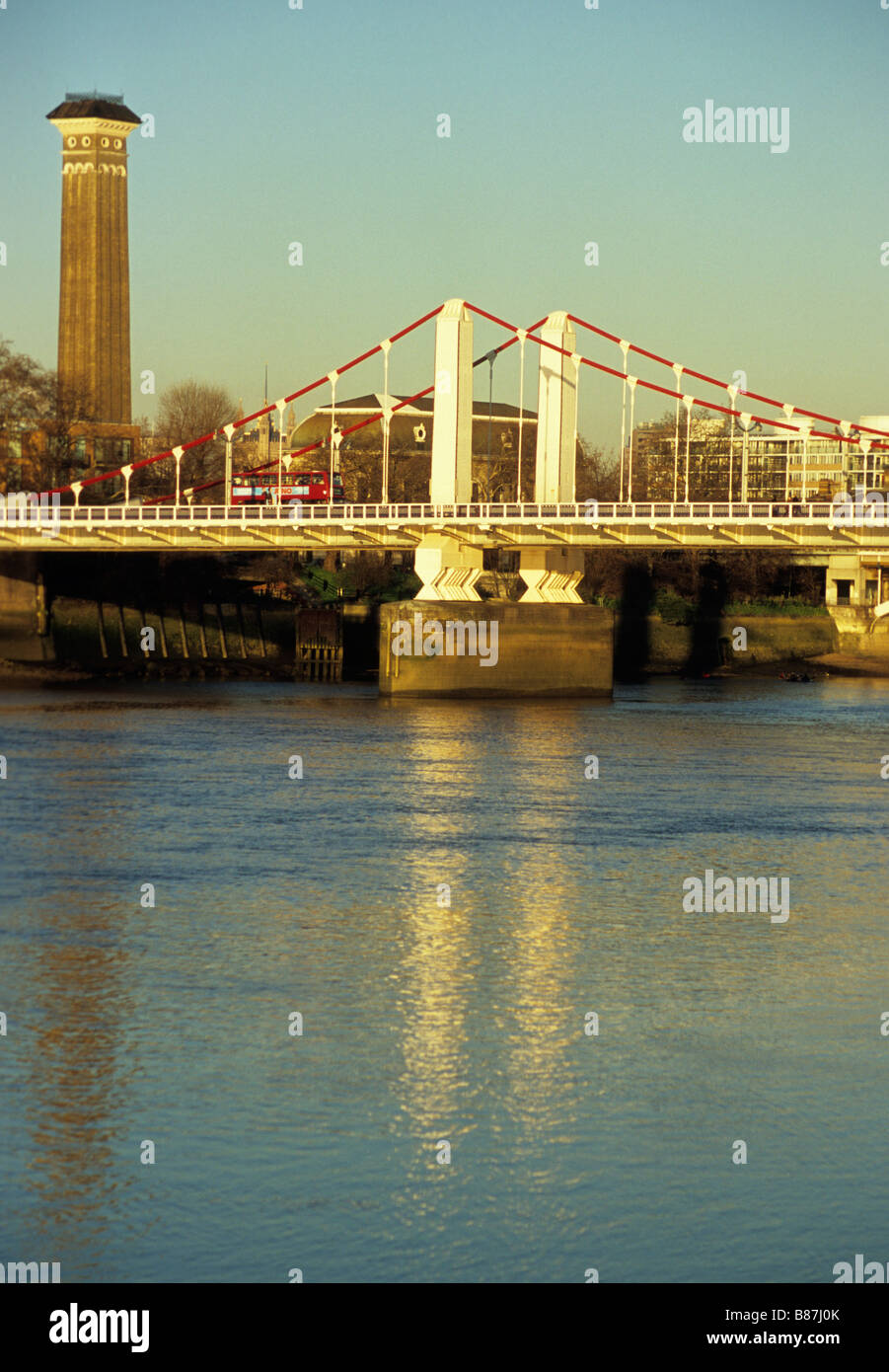 Chelsea Bridge at sunset, London, UK Stock Photo - Alamy
