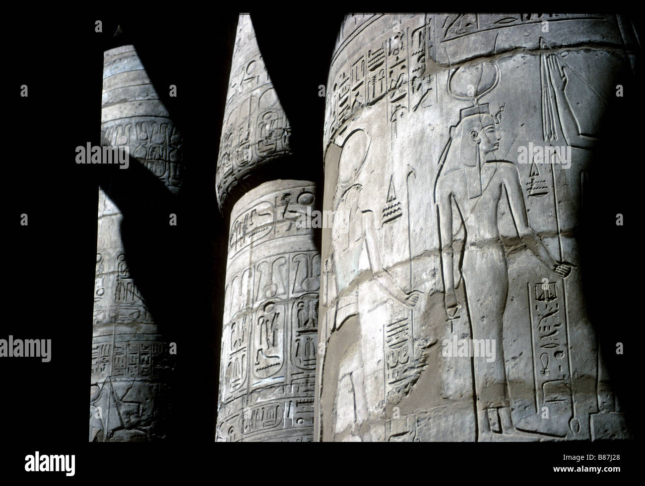 Karnak, Egypt. The Great Hypostyle Hall Stock Photo - Alamy