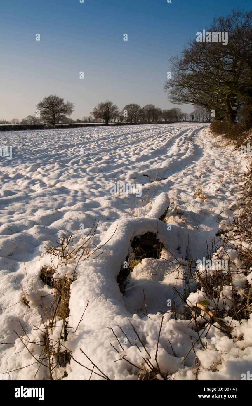 Snow scene in Chesterfield Derbyshire after heavy snowfall England UK ...