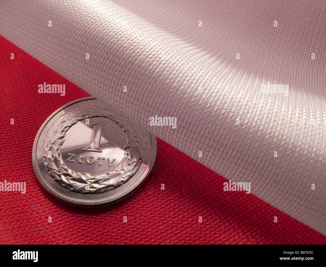 Flag of Poland polish currency PLN Stock Photo - Alamy