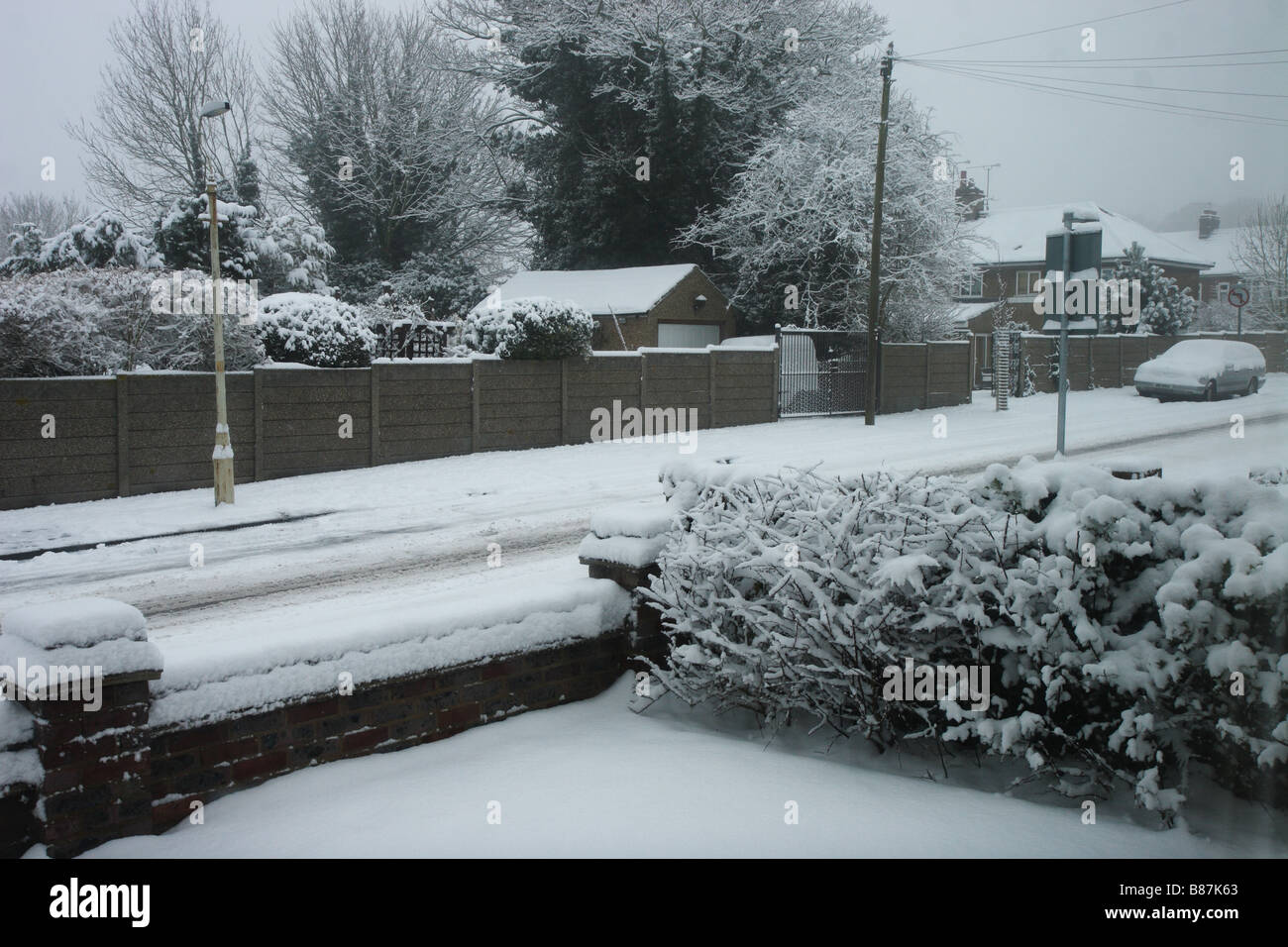 Suburban winter view hi-res stock photography and images - Alamy
