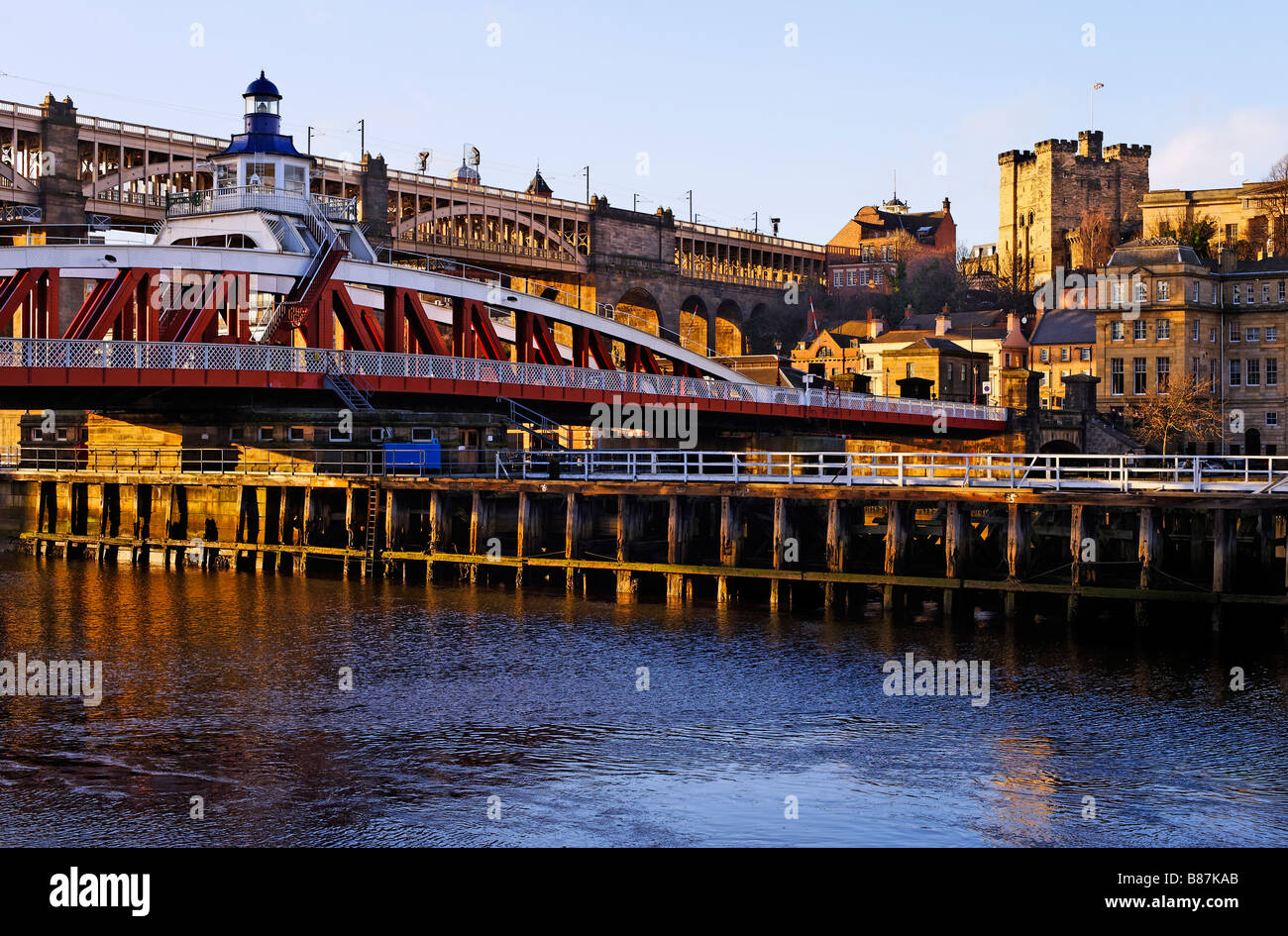 Swing Bridge over the river Tyne Stock Photo - Alamy