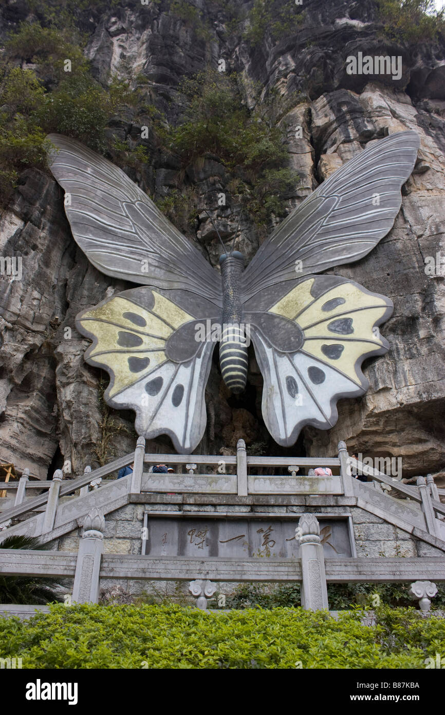 The main entrance of the Butterfly Spring, at Yangshuo China Stock ...