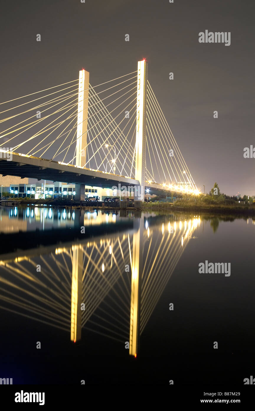 Thea Foss Waterway under the Interchange Bridge Tacoma Washington USA ...