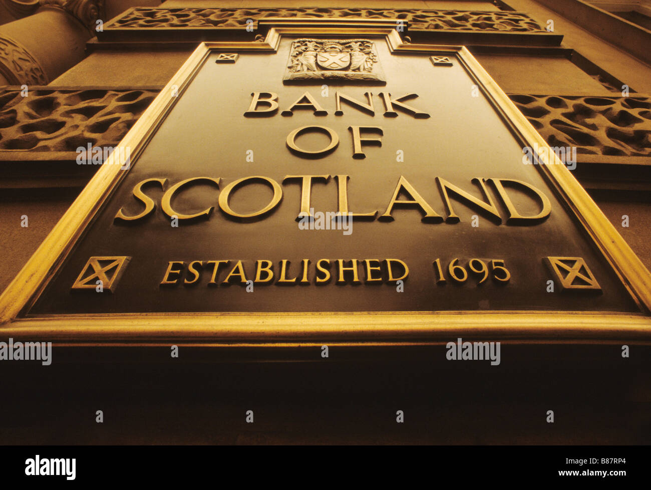 bank of scotland sign on hq building edinburgh Stock Photo - Alamy