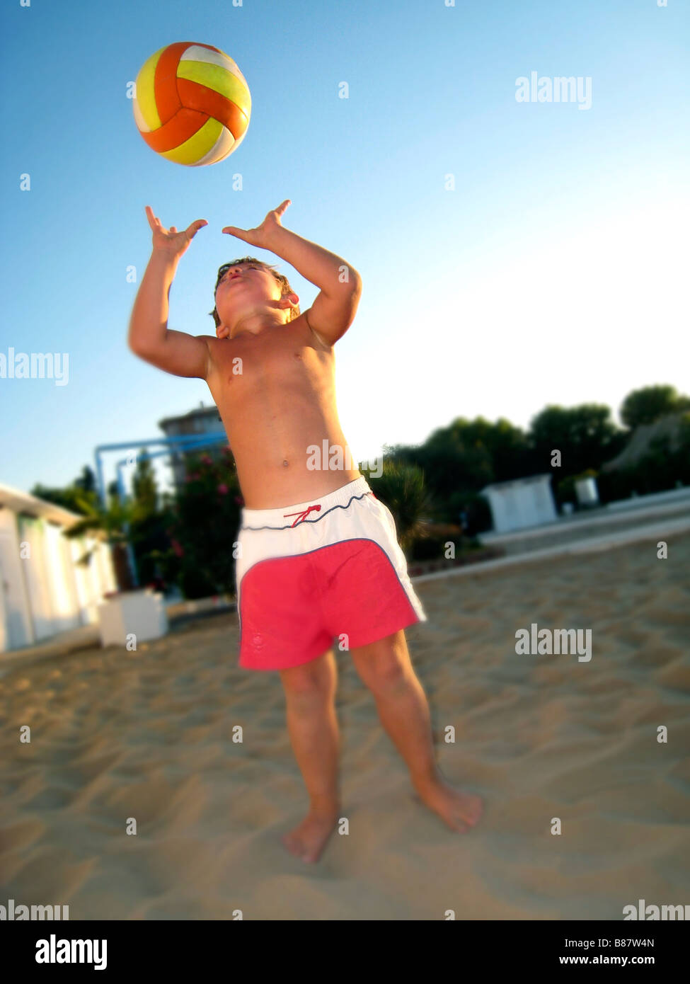 Child Bouncing Ball Stock Photos & Child Bouncing Ball Stock Images - Alamy