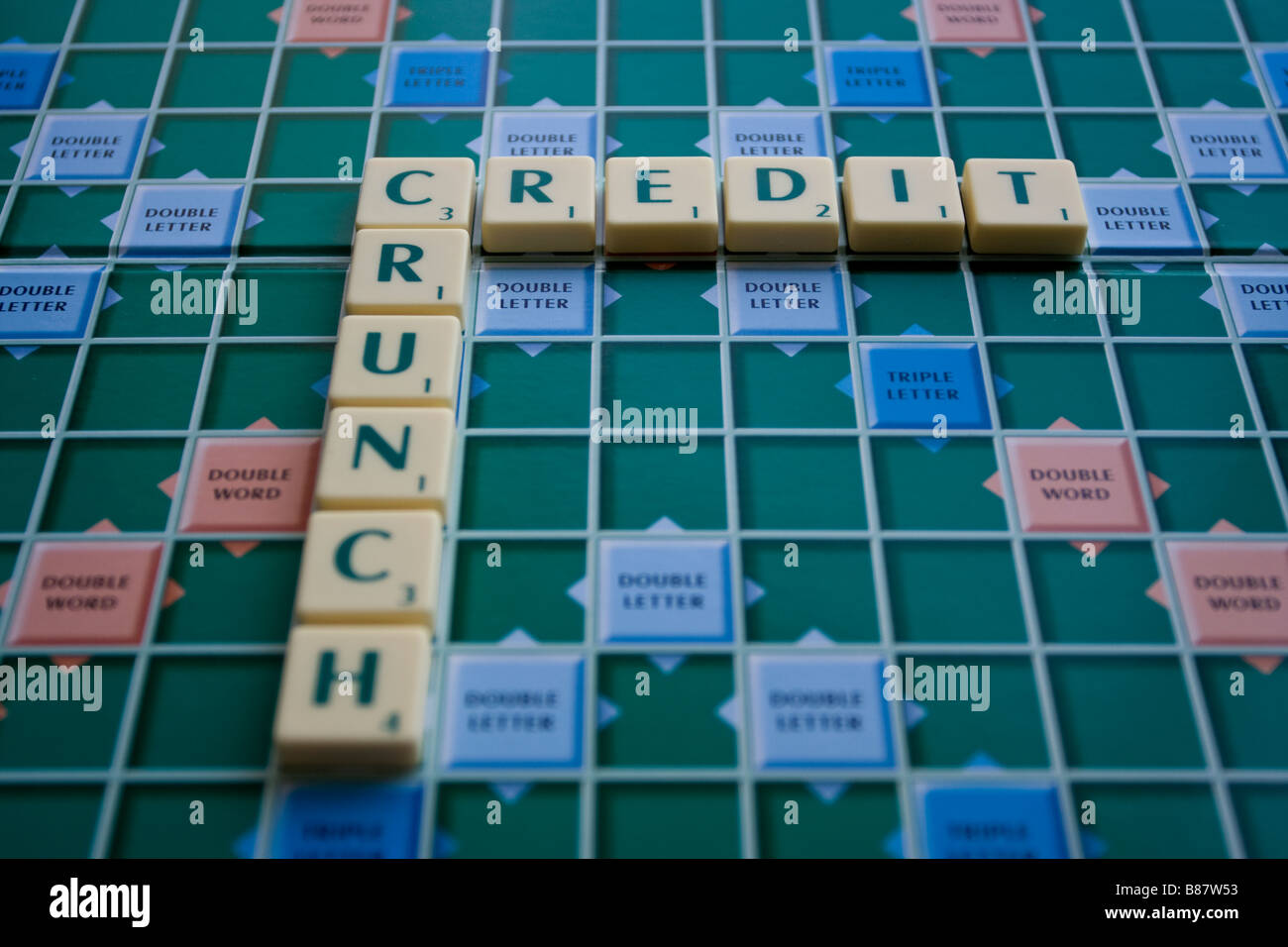 credit crunch scrabble Stock Photo - Alamy