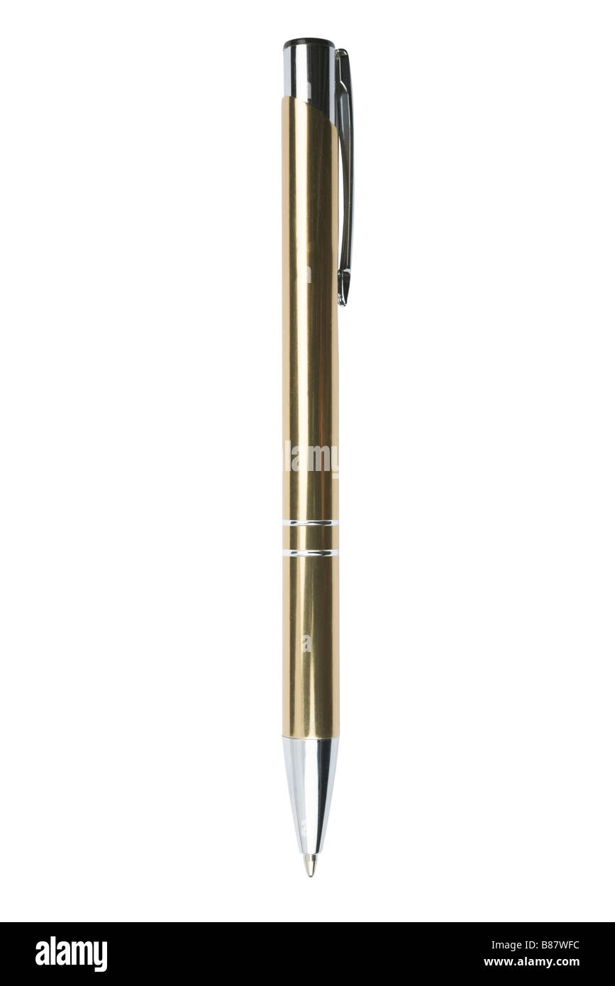 Gold ballpoint pen hi-res stock photography and images - Alamy