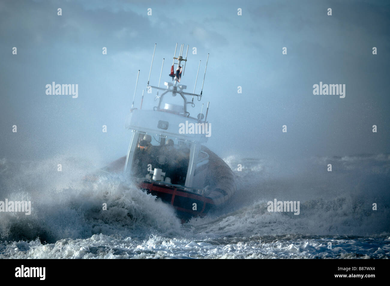 coast guard during storm in ocean Stock Photo - Alamy