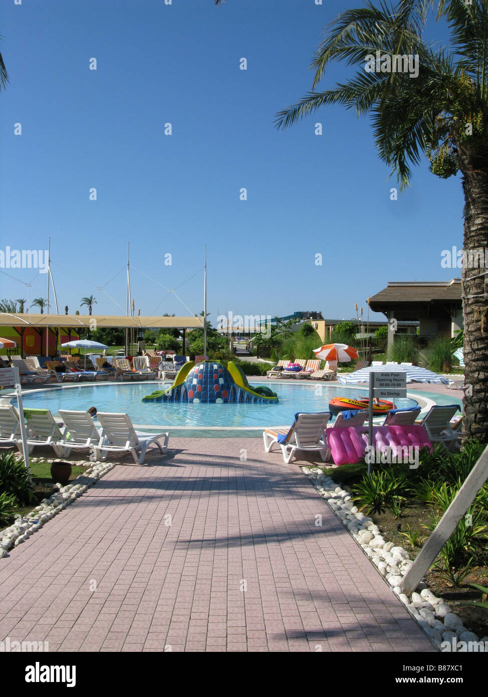 Swimming pool at holiday resort, Turkey Stock Photo - Alamy