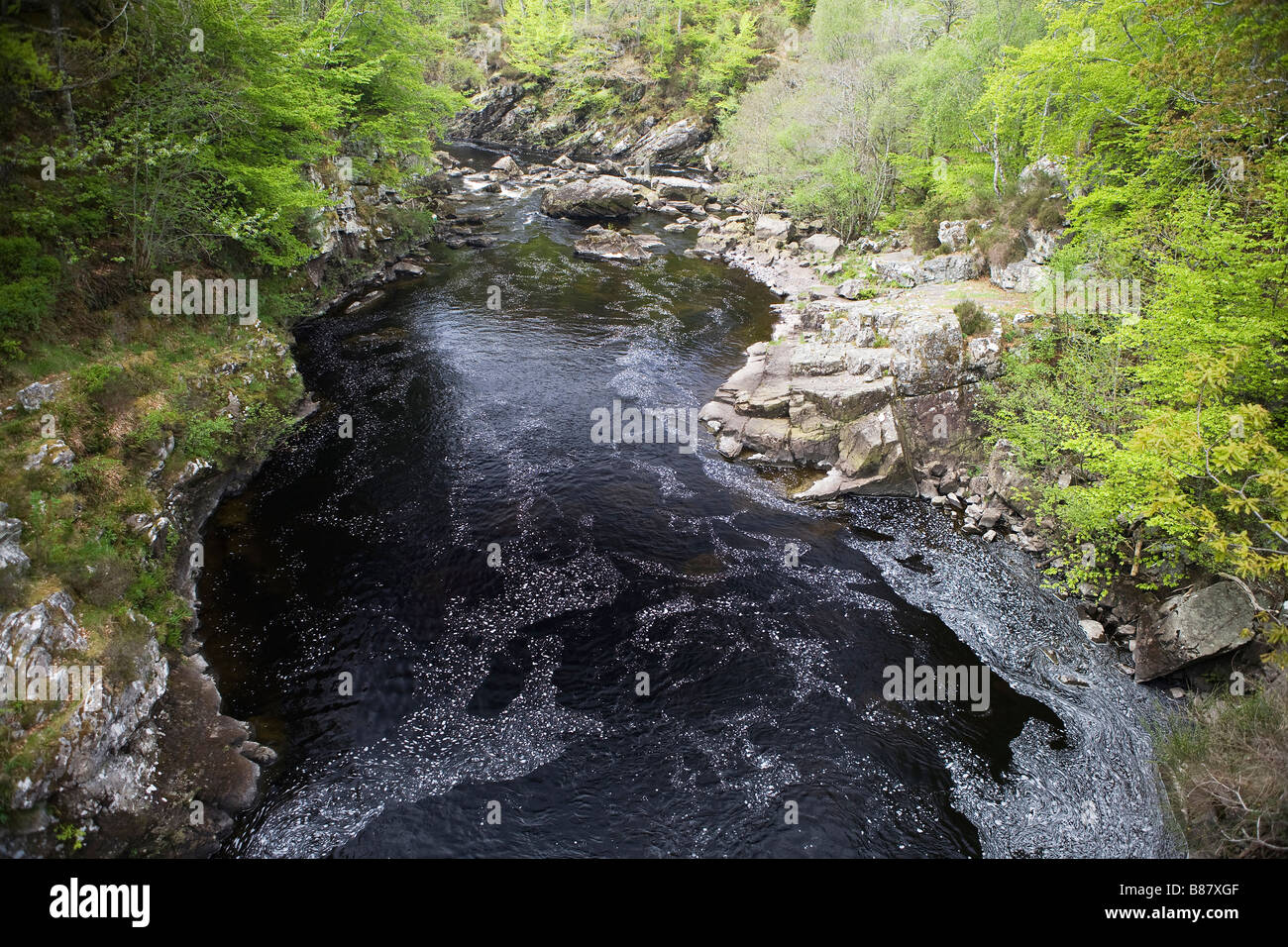 Rogie Falls on the Blackwater River, Torrachilty Forest, Contin Ross ...
