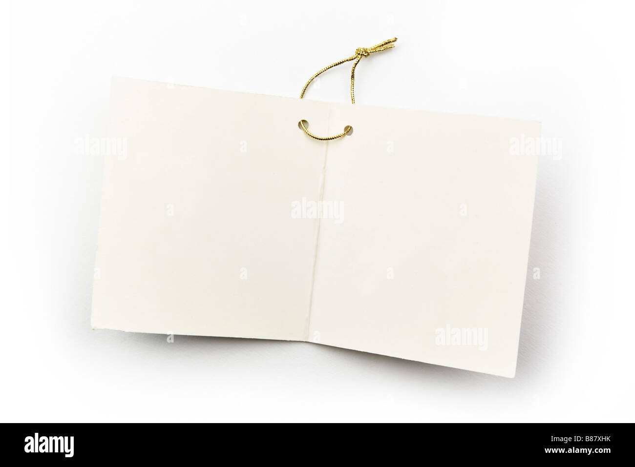 Blank gift tag on white background Stock Photo - Alamy