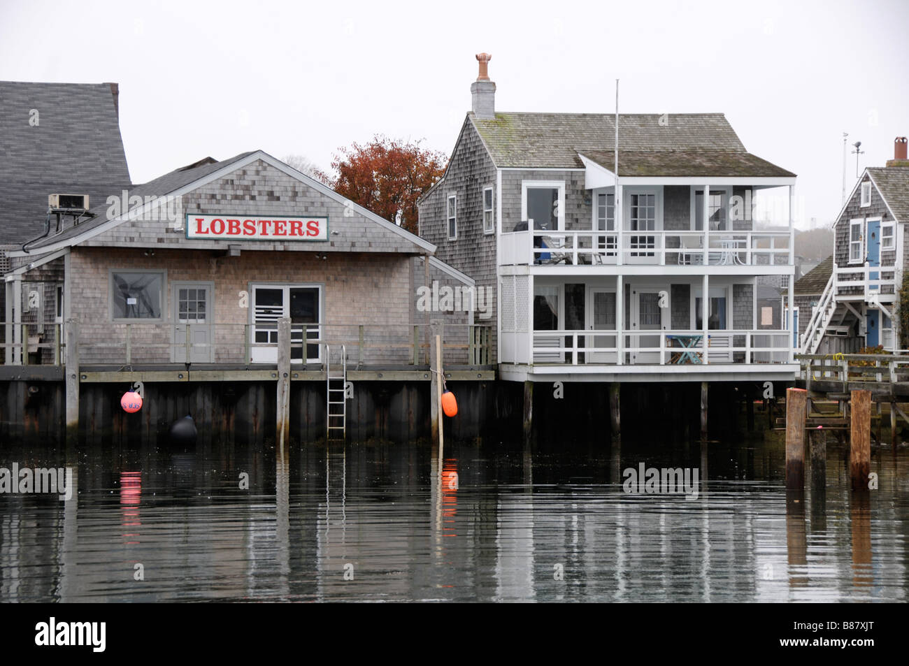 Lobster Stall & Boathouse, Nantucket , MA Stock Photo - Alamy