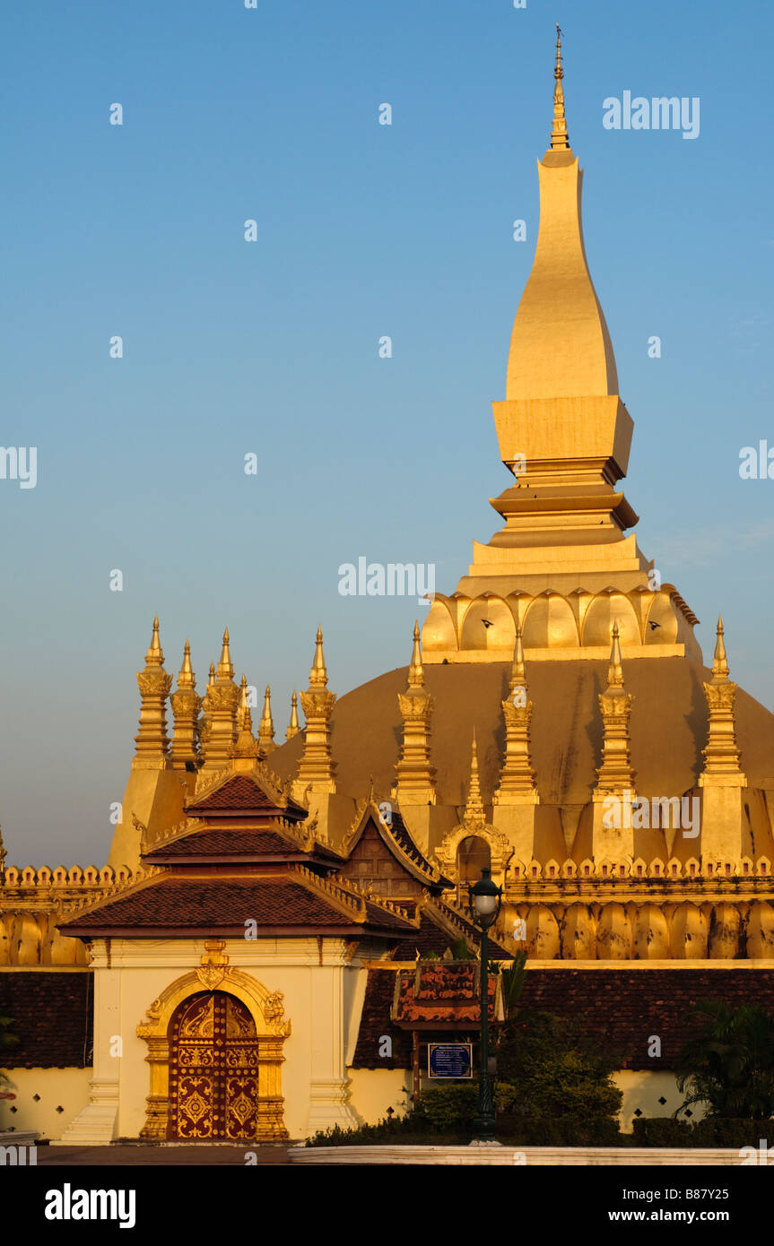 Pha That Luang Temple, Vientiane. Laos Stock Photo - Alamy
