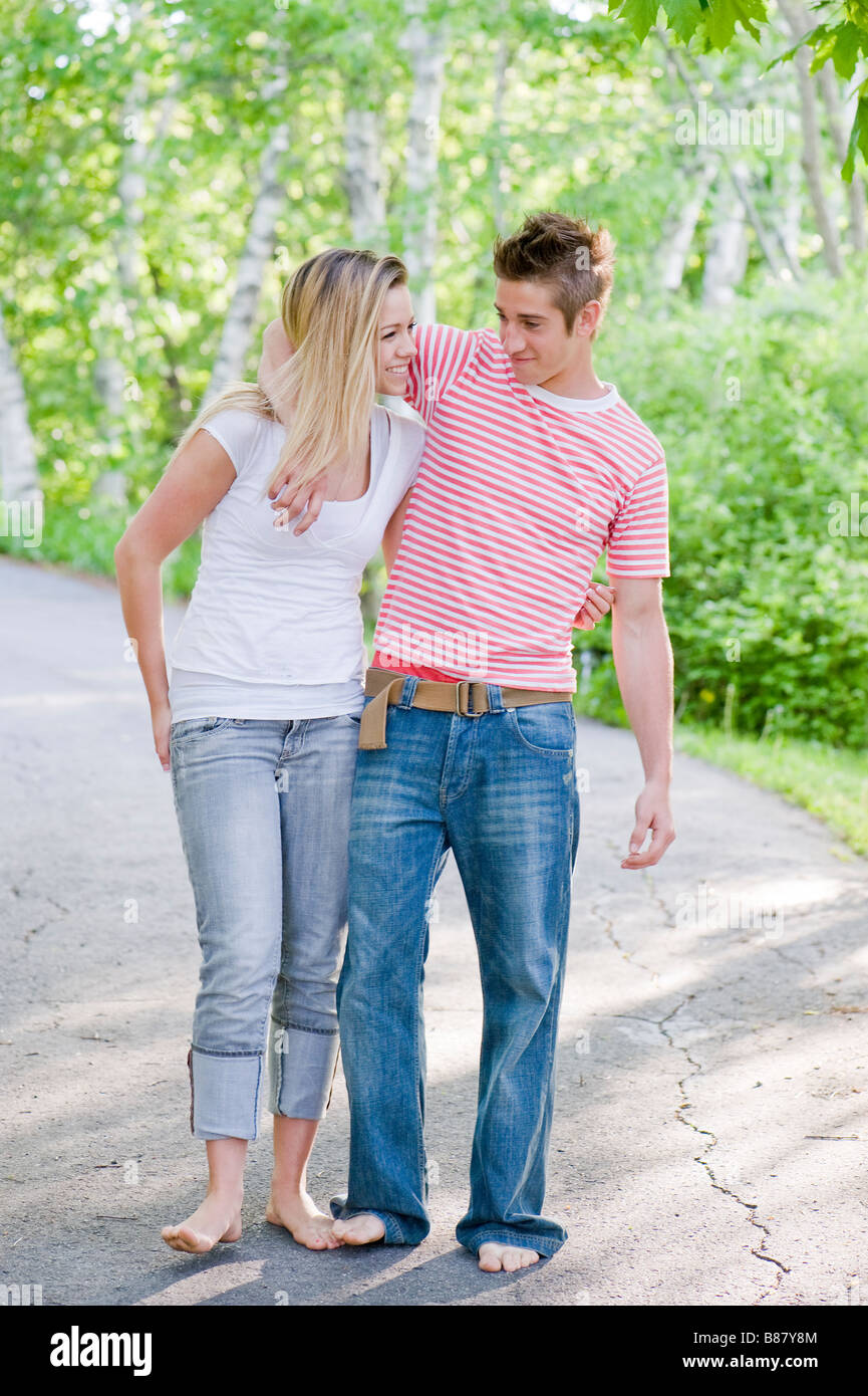A young couple taking a walk Stock Photo - Alamy