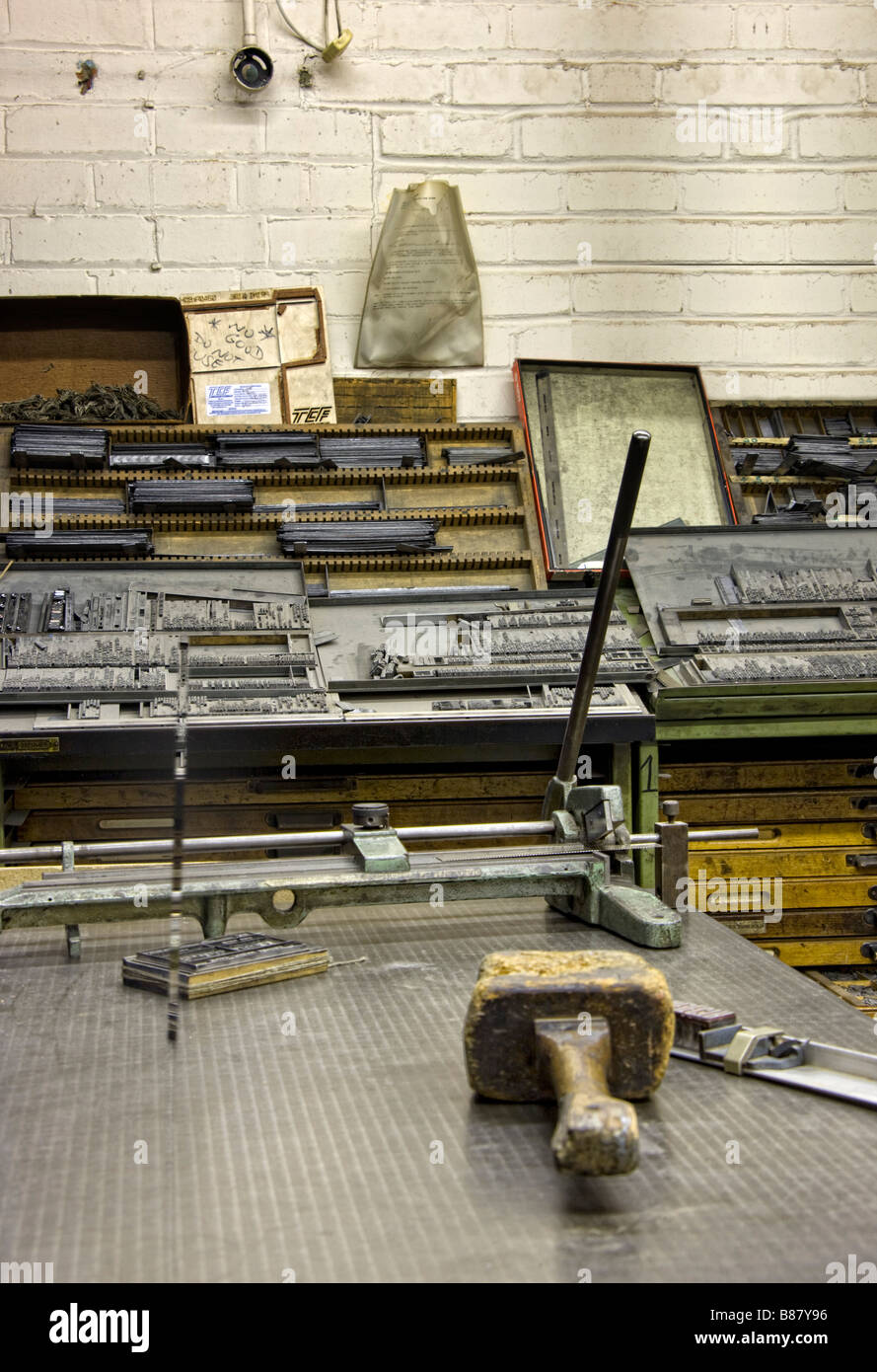 Letterpress tools hi-res stock photography and images - Alamy