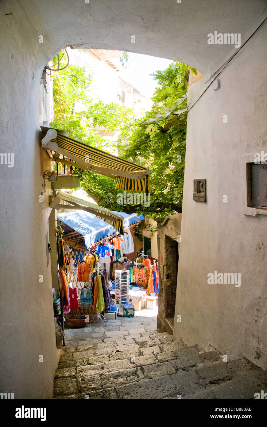 An Alley Way with Steps Stock Photo - Alamy