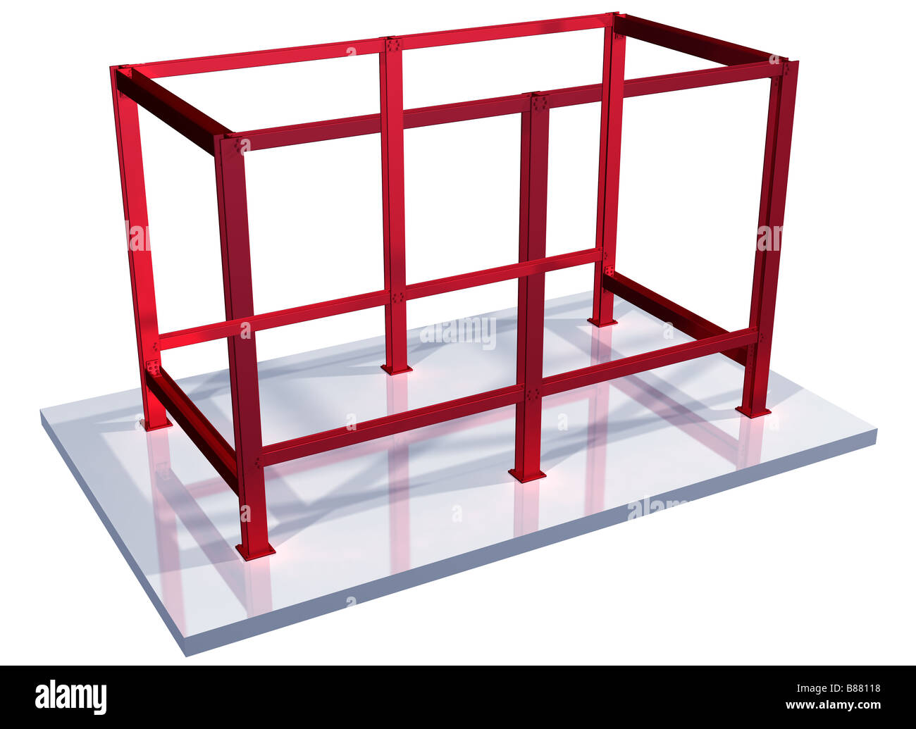 Steel frame beams Cut Out Stock Images & Pictures - Alamy