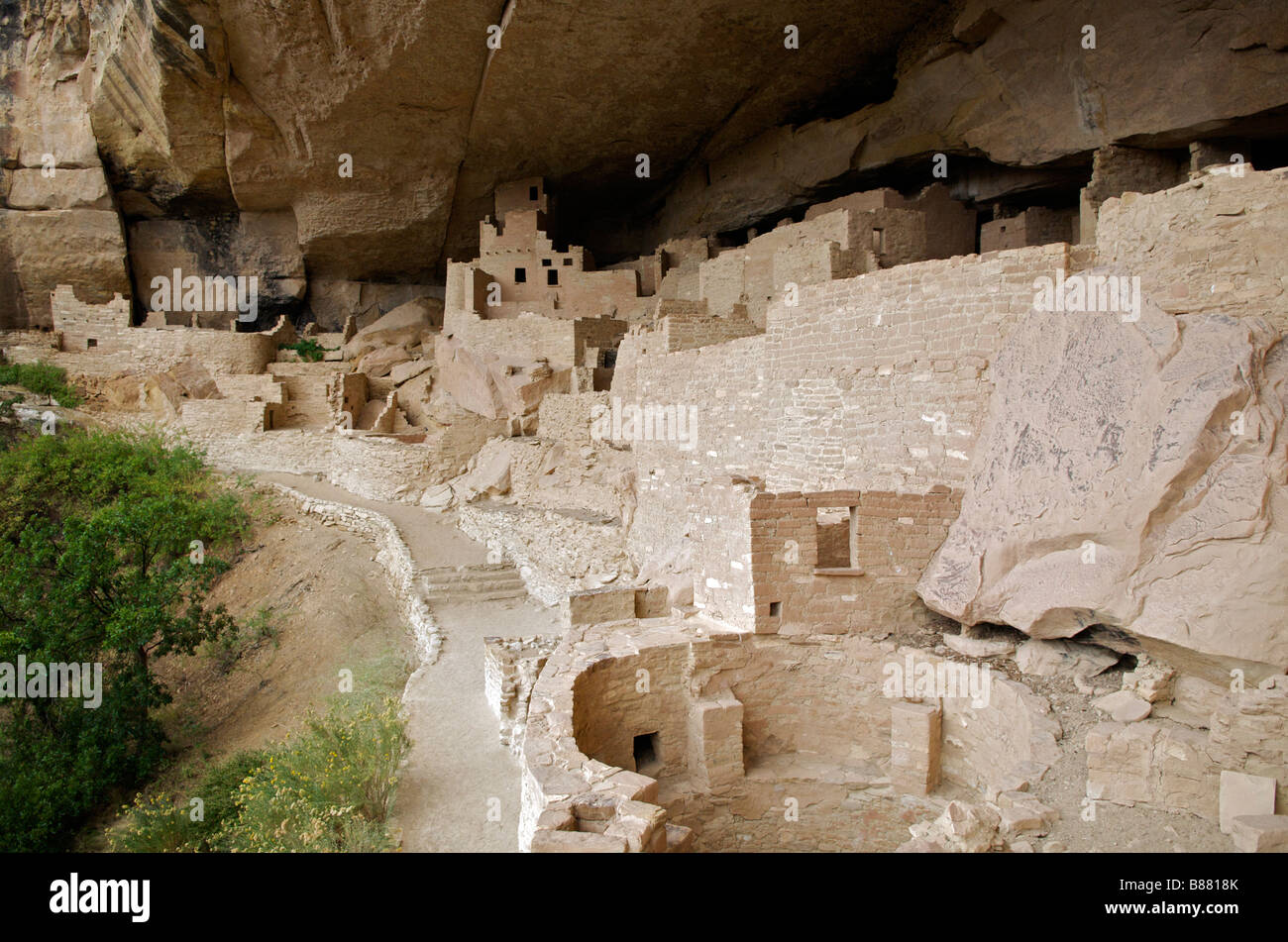 Ancestral Puebloan ruin Cliff Palace Mesa Verde National Park Colorado ...