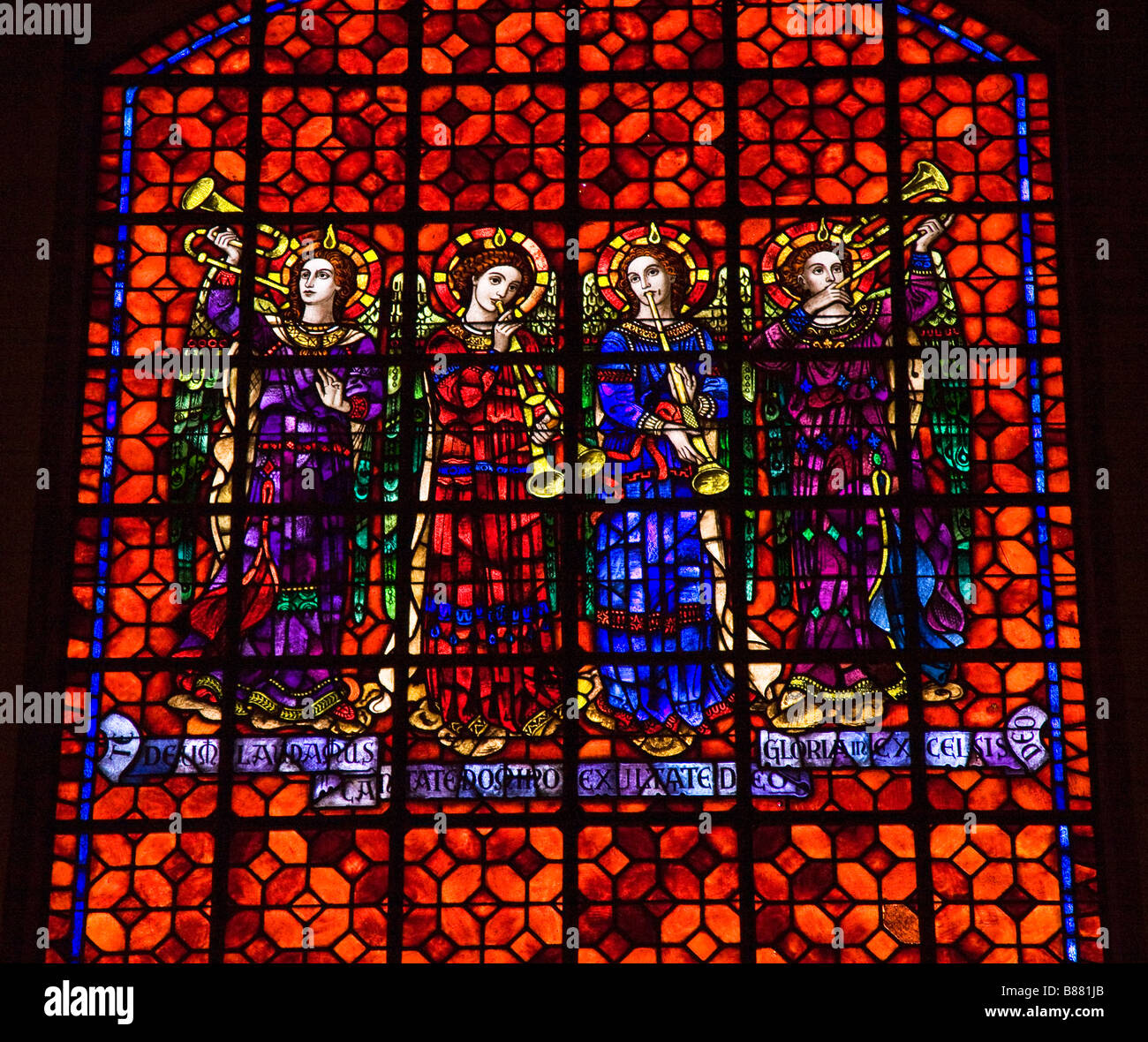 Colorful Angels with Musical Instrucments Stained Glass Mission Dolores ...