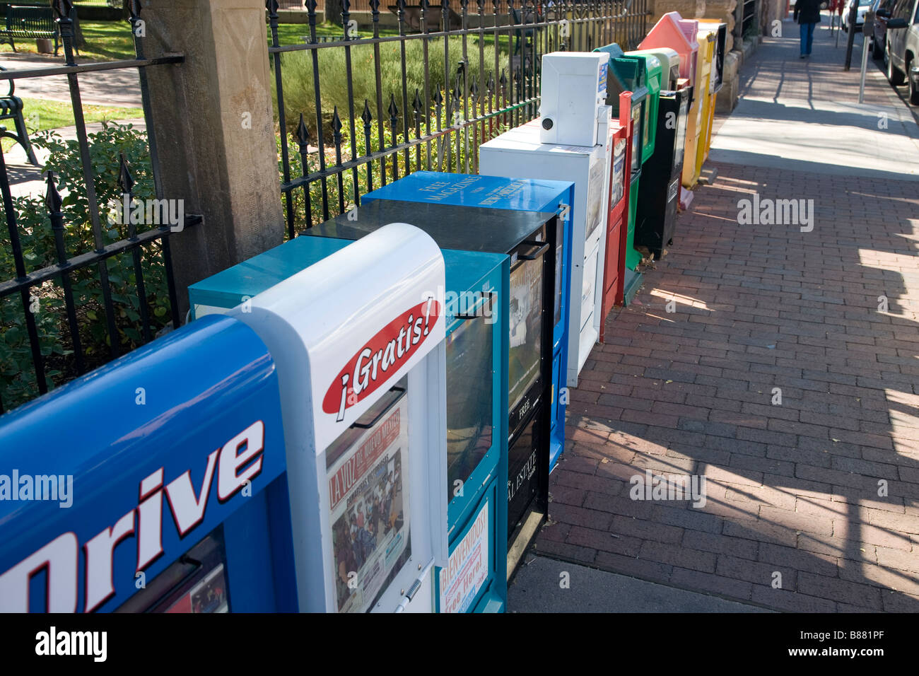 Newspaper box, Santa Fe in New Mexico, USA Stock Photo - Alamy