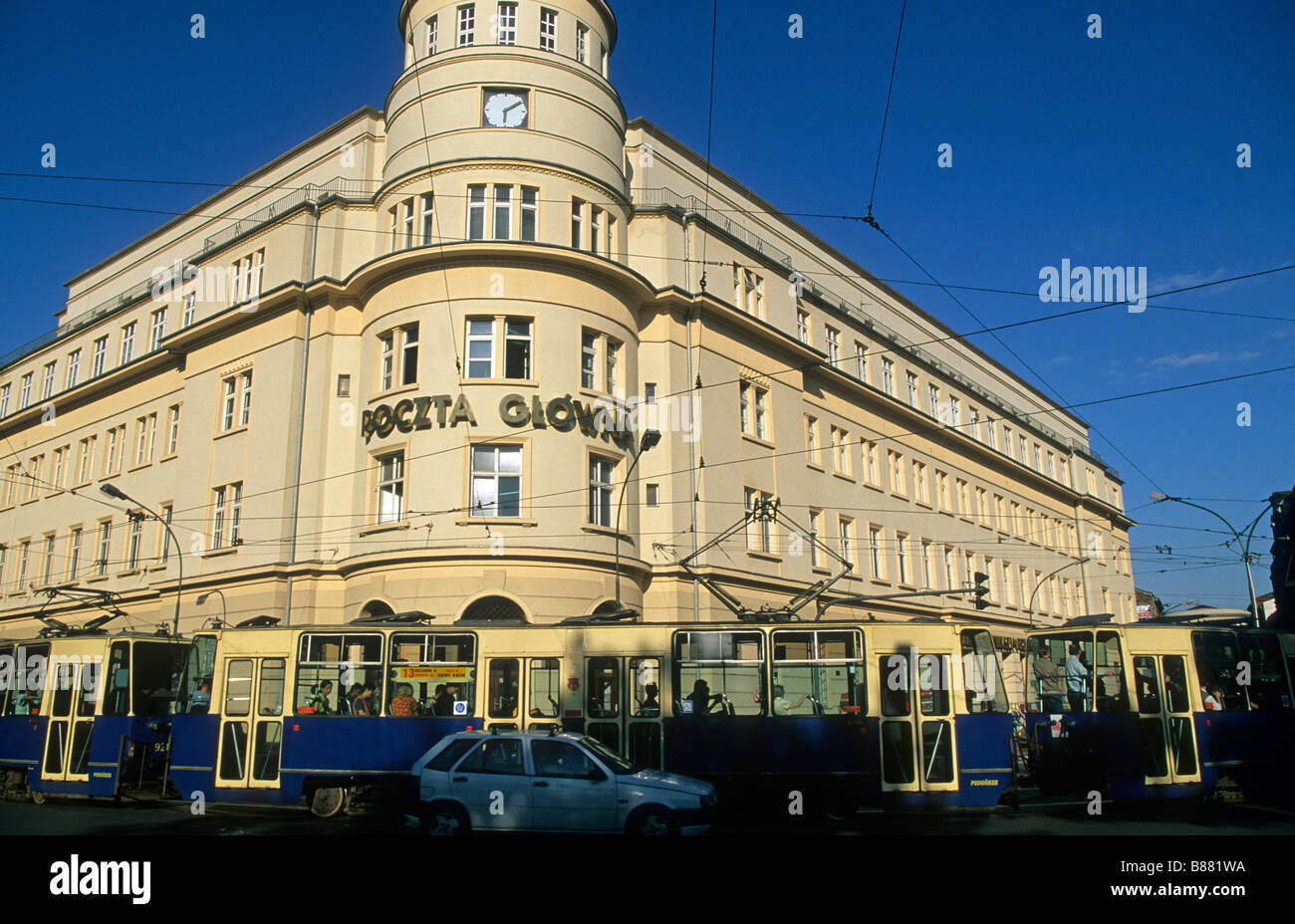 eastern europe poland krakow a tram in the city centre Stock Photo - Alamy