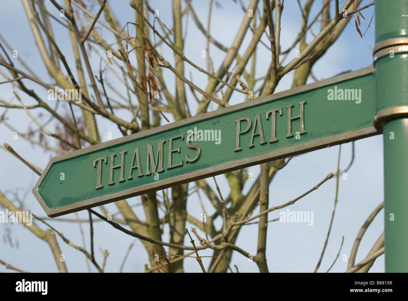 Thames Path Sign Stock Photo - Alamy