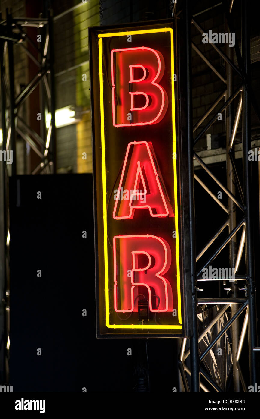 Neon sign detail bar hi-res stock photography and images - Alamy