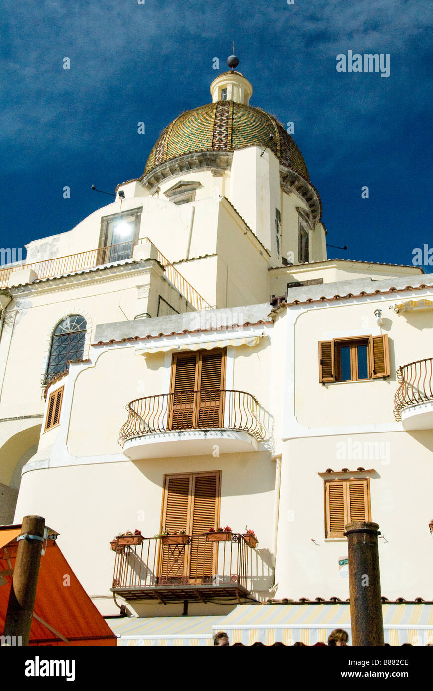 A Building with Balconies, Positano, Italy Stock Photo - Alamy