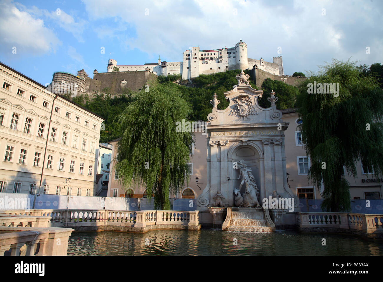 Neptune fountain hohensalzburg castle hi-res stock photography and ...
