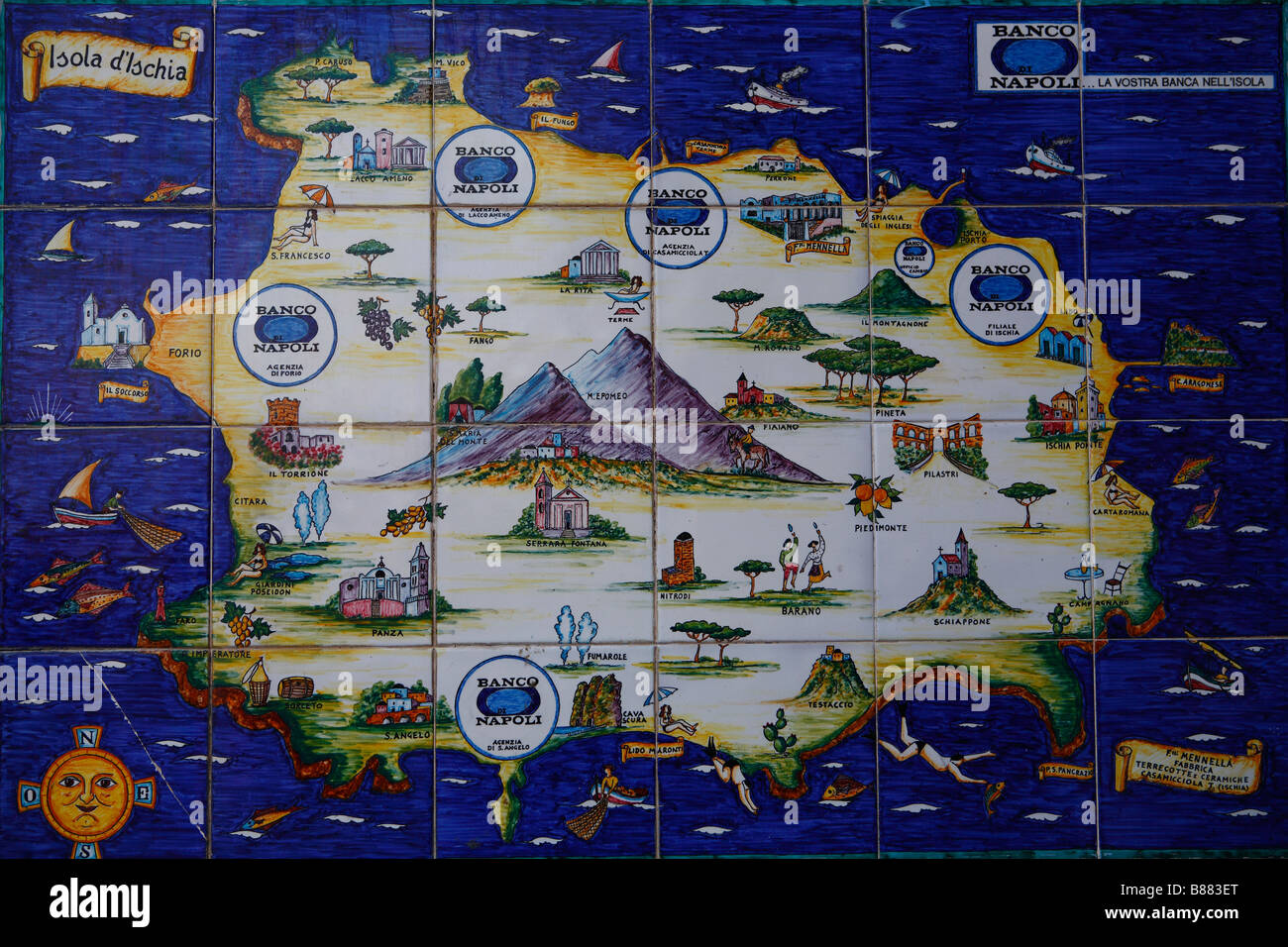 Island ischia map hi-res stock photography and images - Alamy