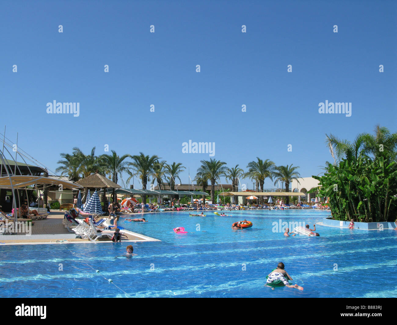 Swimming pool at holiday resort, Turkey Stock Photo - Alamy