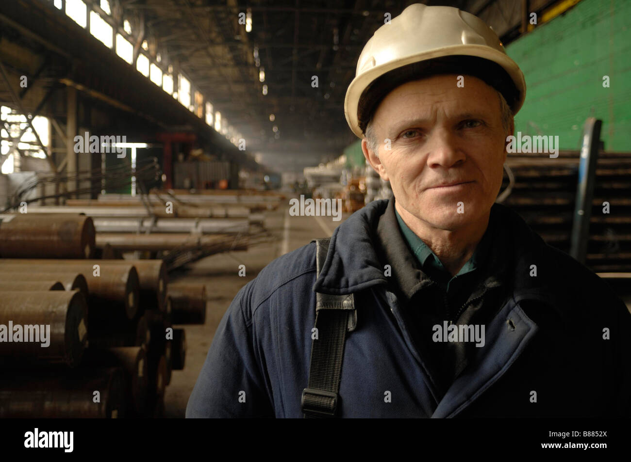 Workers at Donetsk steel mill in Eastern Ukraine The steel plant is run ...