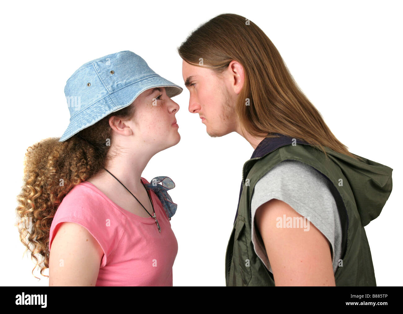 teen couple having a fight Stock Photo - Alamy