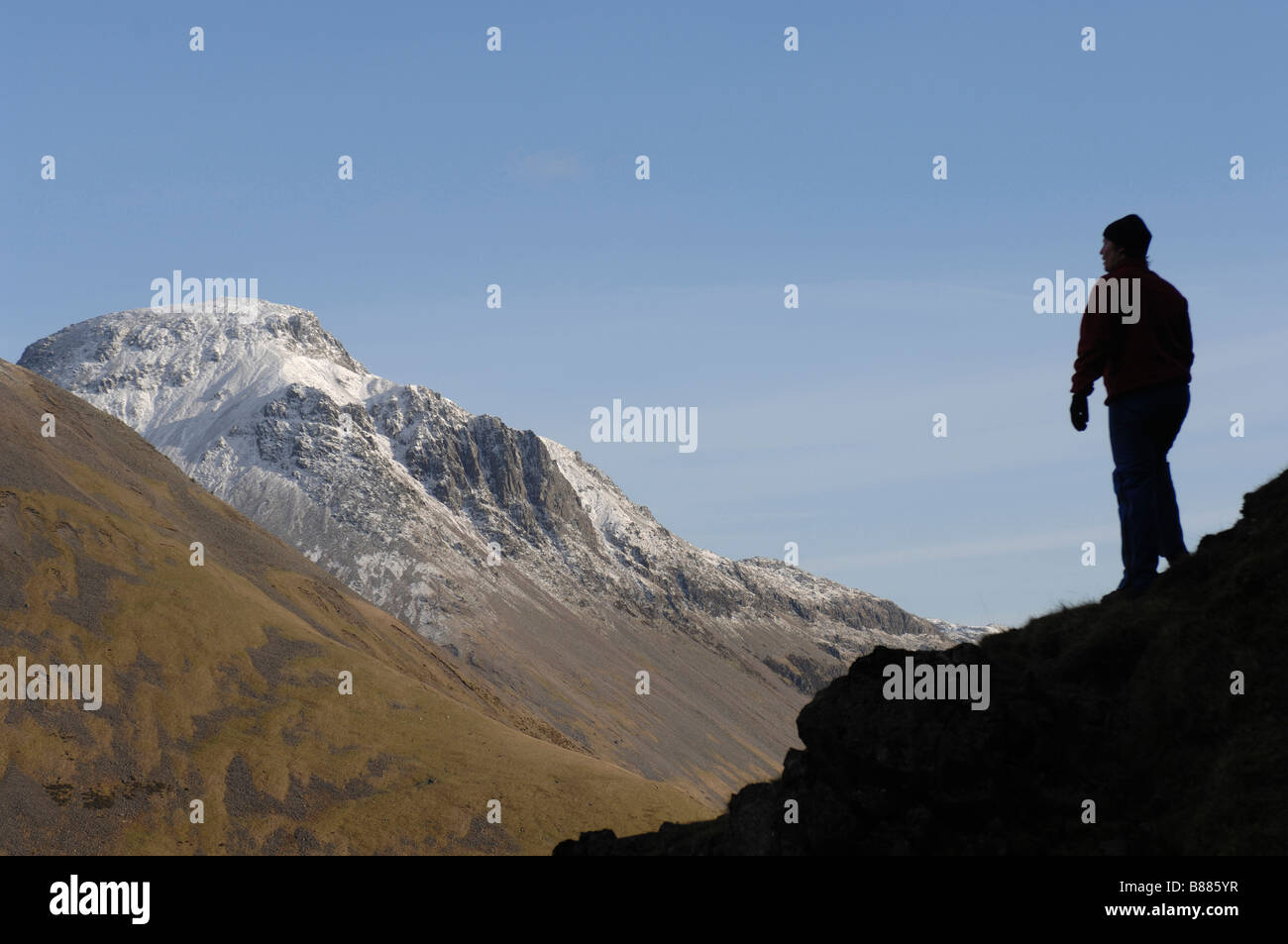 Great Gable from Stirrup Crag Yewbarrow Wasdale Cumbria Stock Photo - Alamy
