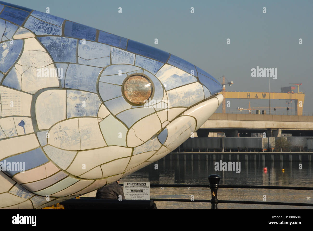 The Big Fish also called The Salmon of Knowledge is a printed ceramic ...