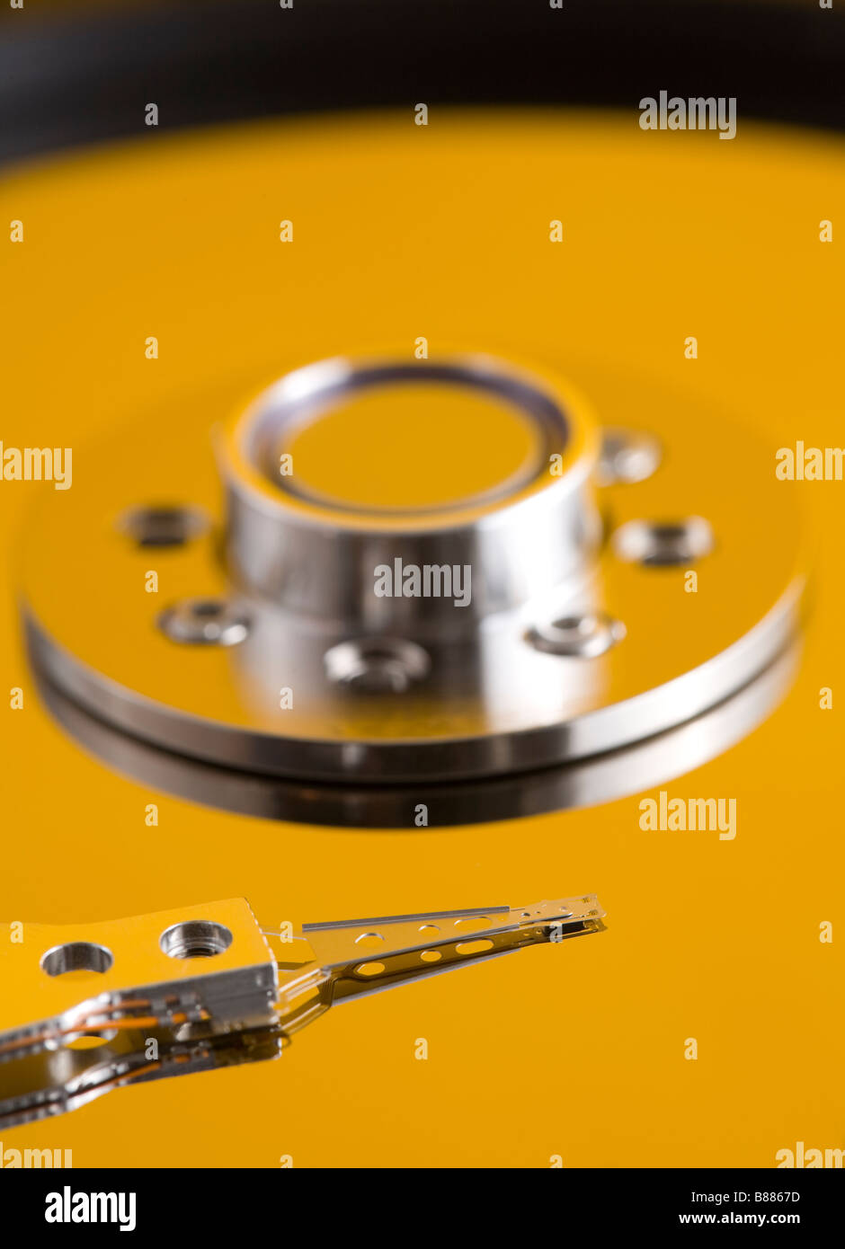 A dismounted hard disk drive platen Stock Photo - Alamy