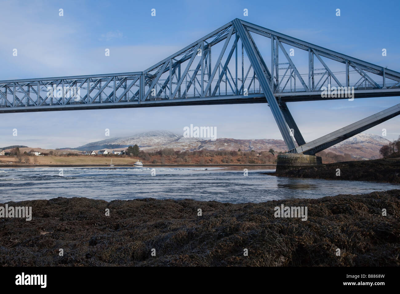 Falls of Lora at Connel bridge. Loch Etive, Scotland Stock Photo - Alamy