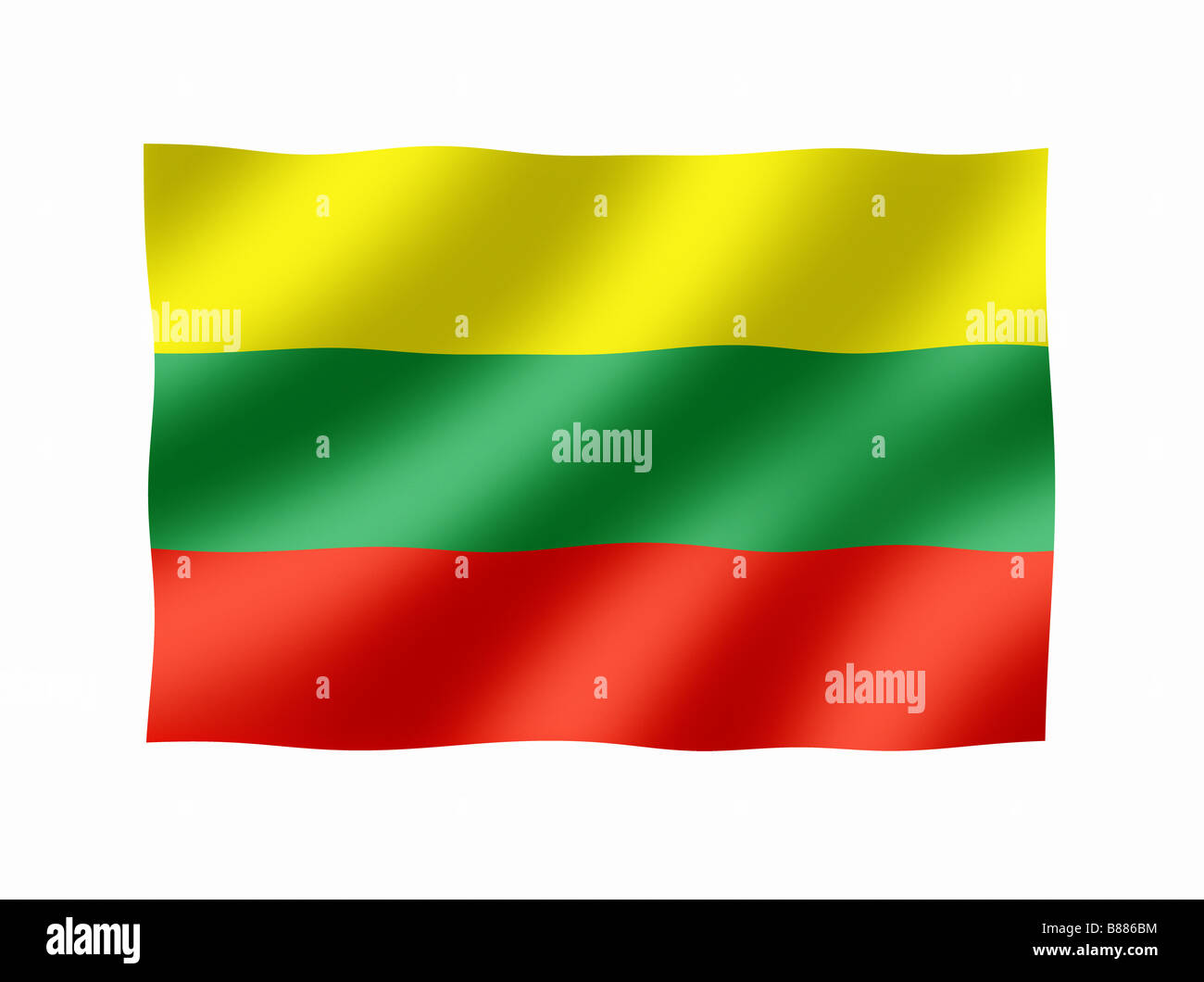 Lithuania Lithuanian Flag Waving Stock Photo - Alamy