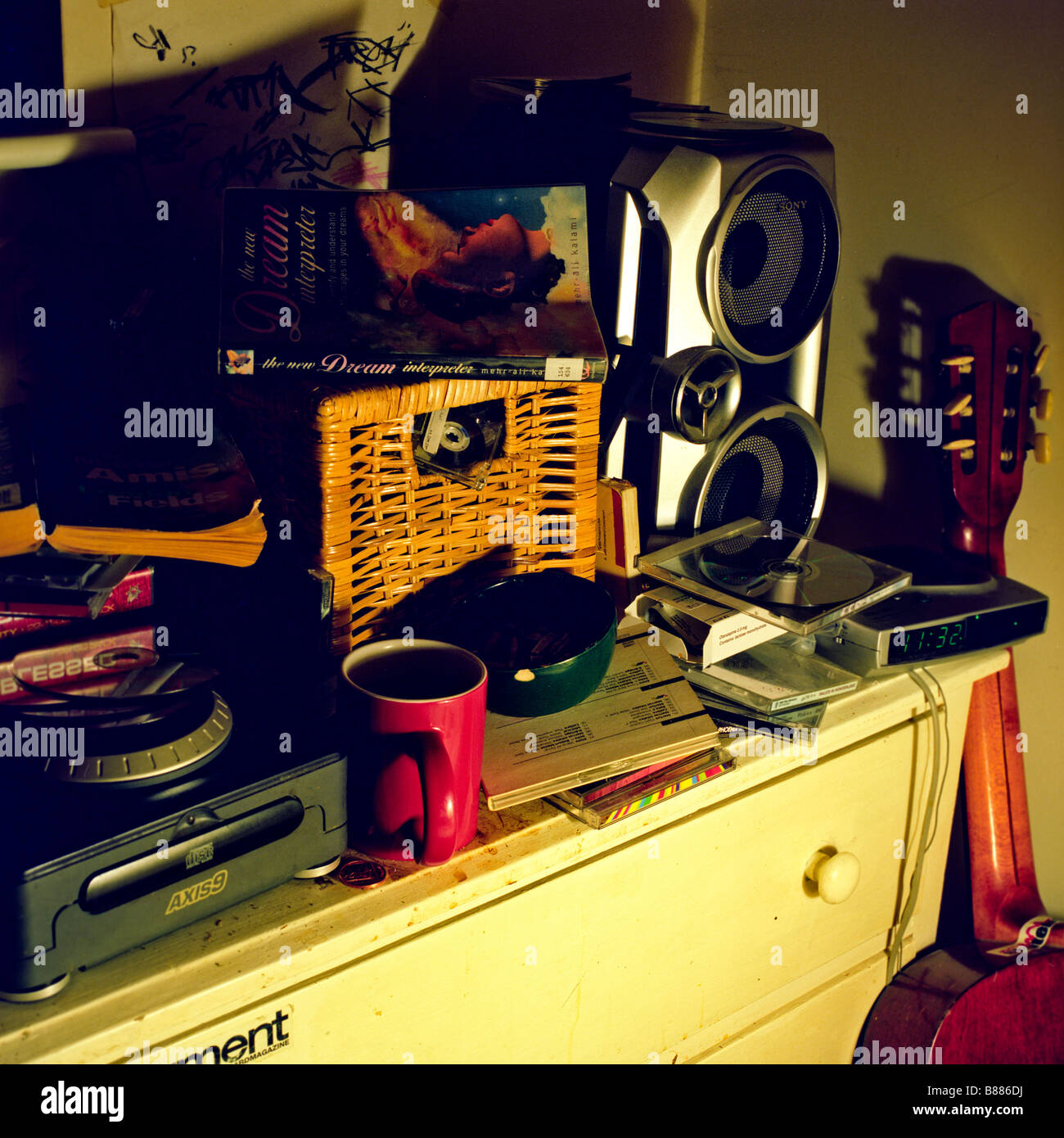 Still life of a messy teenagers room Stock Photo - Alamy