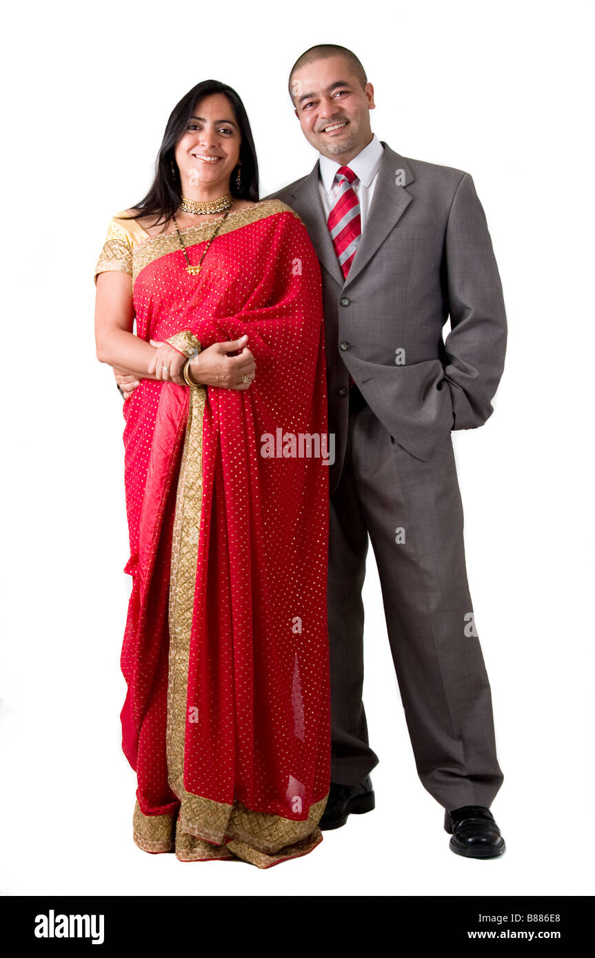 Portrait of a young East Indian couple Stock Photo - Alamy
