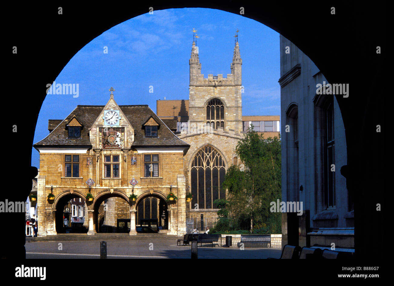 St John the Baptist Church and the seventeenth century Guildhall or ...