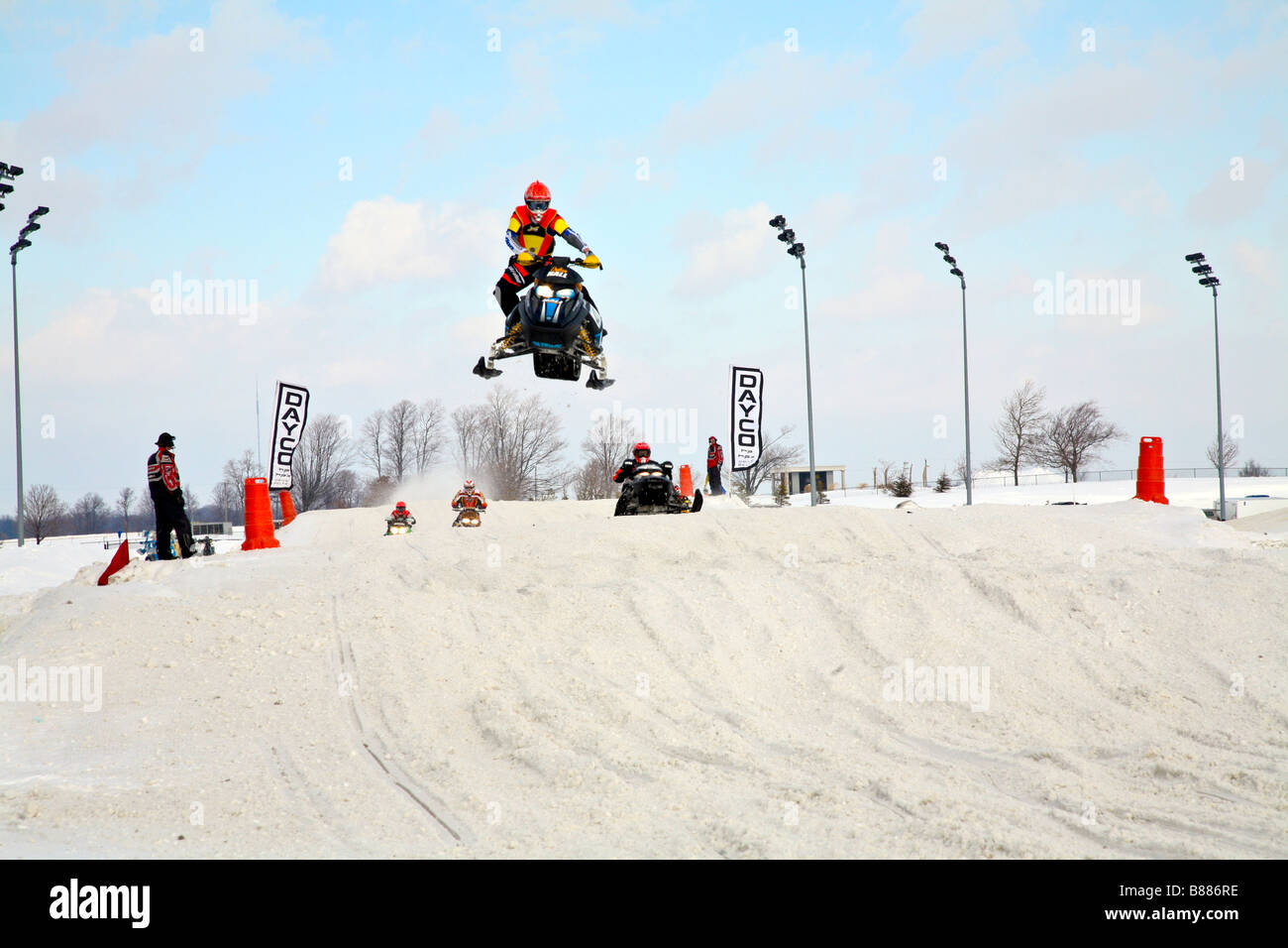 Snowcross, Snowmobile Race in North America, Canada Stock Photo - Alamy
