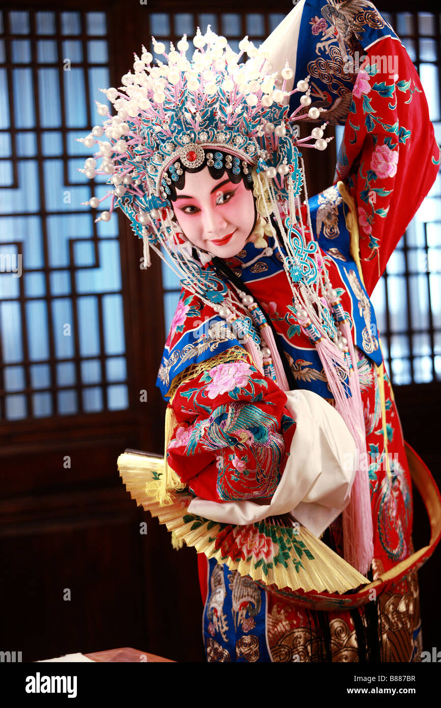 Actress Dressing As Beijing Opera Characters,China Stock Photo - Alamy