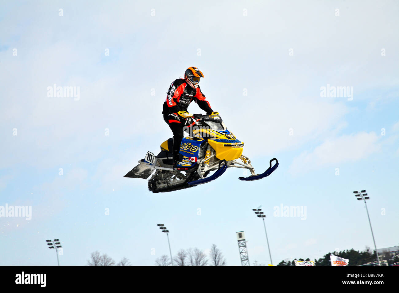 Snowcross, Snowmobile Race in North America, Canada Stock Photo - Alamy