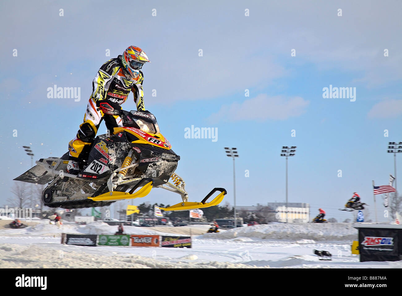 Snowcross, Snowmobile Race in North America, Canada Stock Photo - Alamy