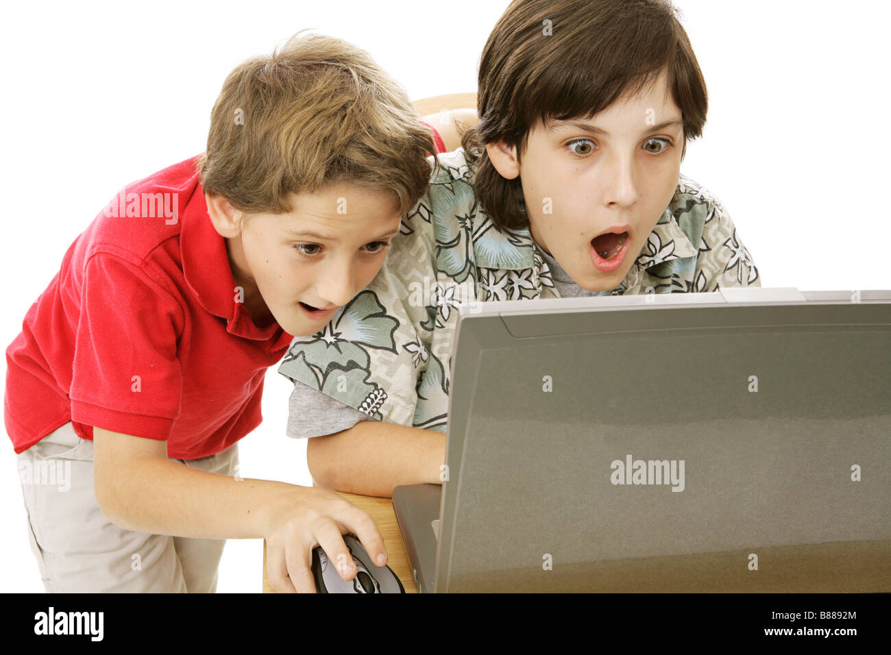 Child computer shocked hi-res stock photography and images - Alamy