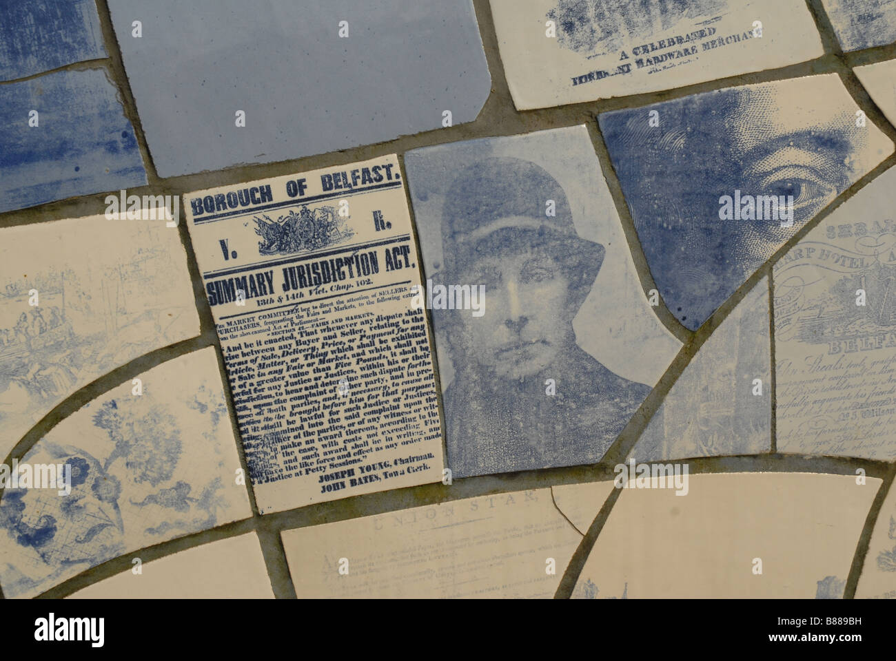 The Big Fish also called The Salmon of Knowledge is a printed ceramic ...