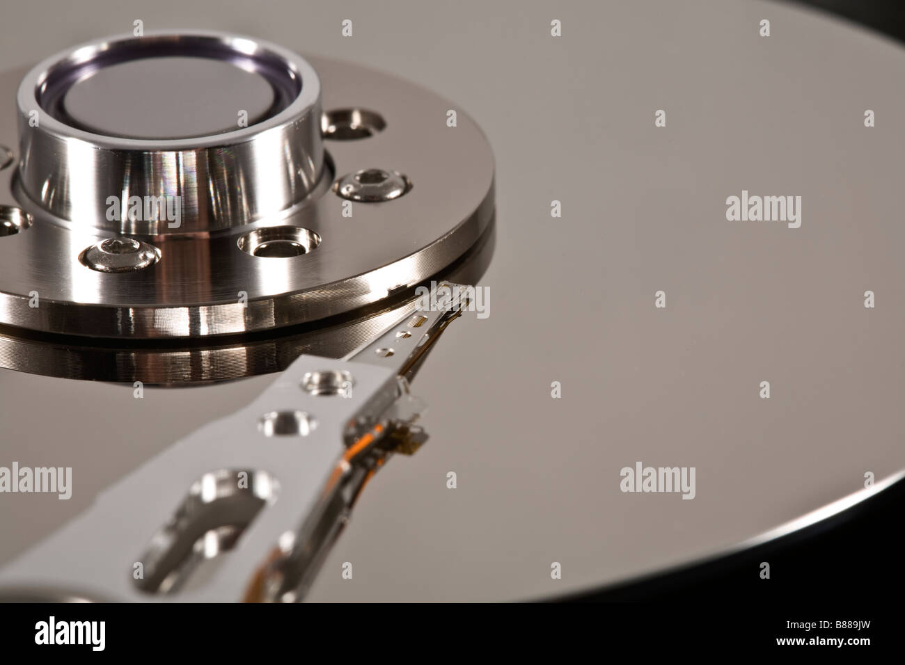 A dismounted hard disk drive platen Stock Photo - Alamy